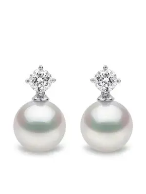 Yoko London 18kt White Gold Akoya Pearl Earrings - Silver