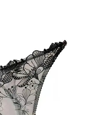TWINSET Embroidered Tulle Thong
