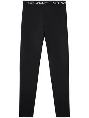 Off-White Logo-band Leggings - Black