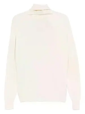 Plan C Shawl-embellished Wool-cashmere Sweater