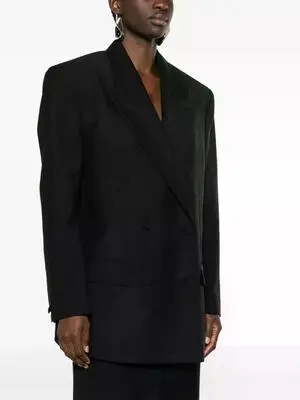 Givenchy Double-breasted Wool-blend Blazer - Black