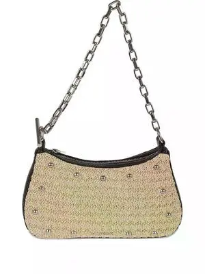 Alexander McQueen Stud-embellished Shoulder Bag - Neutrals