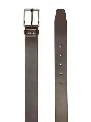 BOSS Logo-plaque Leather Belt
