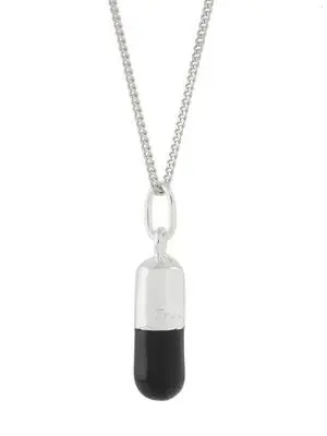 TRUE ROCKS Two-tone Pill Pendant Necklace - Silver