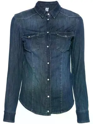 Liu Jo Shirt With Rhinestone Logo Appliqu