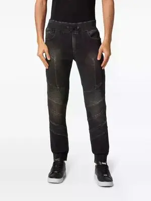 Philipp Plein Logo-appliqué Tapered Jeans