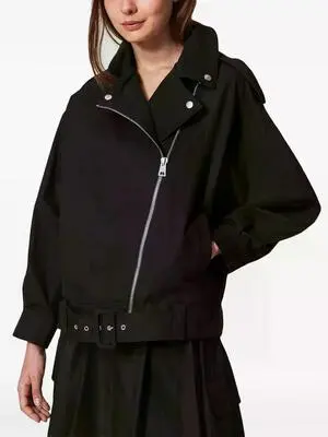 TWINSET Belted Biker Jacket