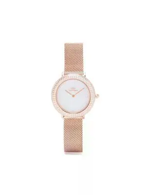 DANIEL WELLINGTON 32mm Crystalline Bezel Melrose Watch - White