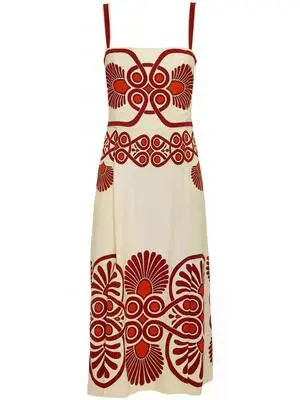 La DoubleJ Buy Me A Martini Geometric-print Dress - Neutrals