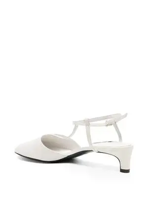 JIL SANDER Leather Pumps With Buckle-fastening Ankle Strap
