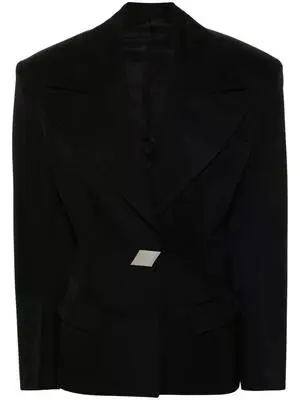 Attico Single-breasted Maxi-shoulders Blazer