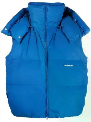 Off-White Down-feather Hooded Jacket - Blue