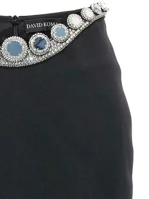 David Koma Rhinestone-embellished Pencil Skirt