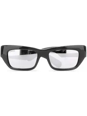 Gucci Rectangle-frame Sunglasses - Black