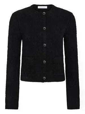 Rabanne Textured Button-up Cardigan With Patch Pockets