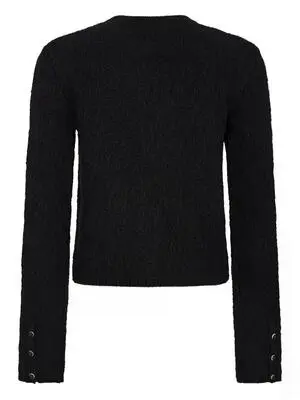 Rabanne Textured Button-up Cardigan With Patch Pockets