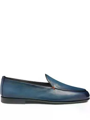 Santoni Leather Loafers - Blue