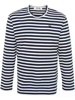 Play Comme Des Garcon Striped T-shirt - Blue