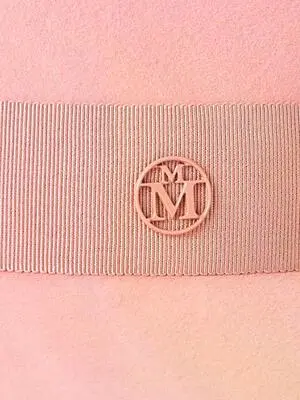 MAISON MICHEL Andre Logo Plaque-detail Wool Fedora - Pink