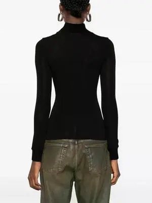 COURREGES Logo-patch Roll-neck Top - Black