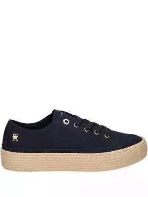 Tommy Hilfiger Canvas Platform Lace-up Sneakers
