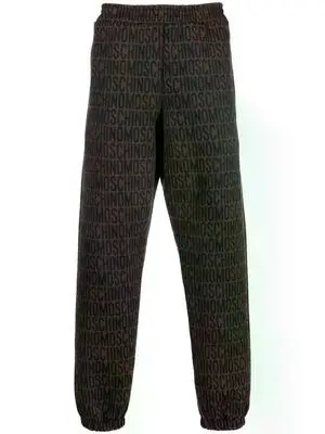 Moschino All-over Embroidered Logo Track Pants