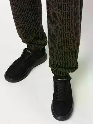 Moschino All-over Embroidered Logo Track Pants