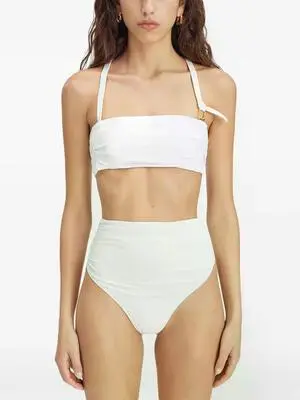 Jacquemus Drapeado Bikini Bottoms - White