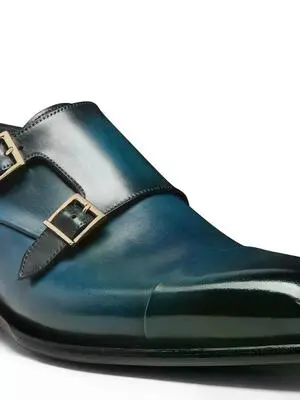 Santoni Leather Monk Shoes
