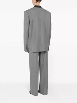 Moschino Collarless Double-breasted Blazer