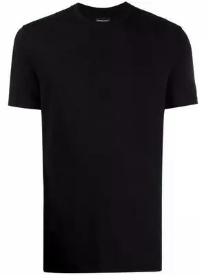 Emporio Armani Logo-print Crew Neck T-shirt - Black