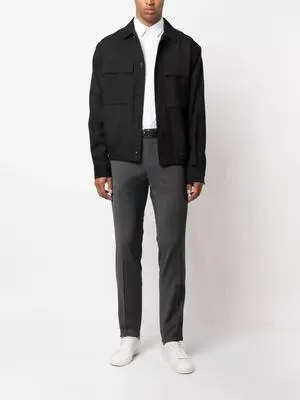 PT TORINO Mid-rise Tapered Trousers - Grey