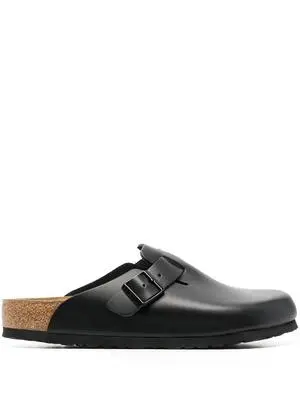 BIRKENSTOCK Boston Buckle-embellished Slippers - Black