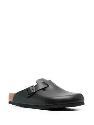 BIRKENSTOCK Boston Buckle-embellished Slippers - Black