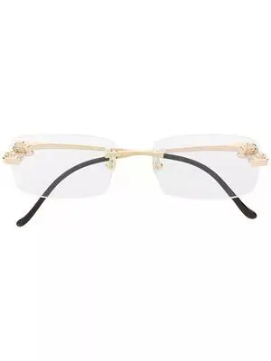 Cartier Rectangle Frame Eyeglasses - Gold