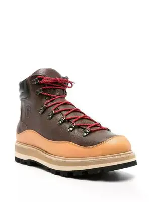Moncler Peka Trek Leather Hiking Boots - Brown