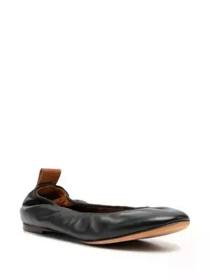 LANVIN Leather Ballerina Shoes - Black