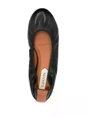LANVIN Leather Ballerina Shoes - Black