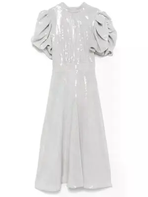 ROTATE BY BIRGER CHRISTENSEN Sequined Puff-sleeve Midi Dress