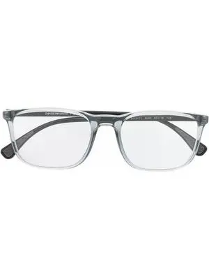 Emporio Armani Square Frame Glasses Neutrals