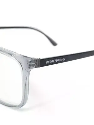 Emporio Armani Square Frame Glasses - Neutrals