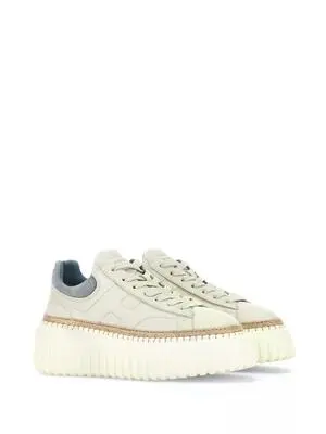 Hogan H-stripes Leather Sneakers - Neutrals