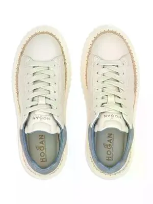 Hogan H-stripes Leather Sneakers - Neutrals