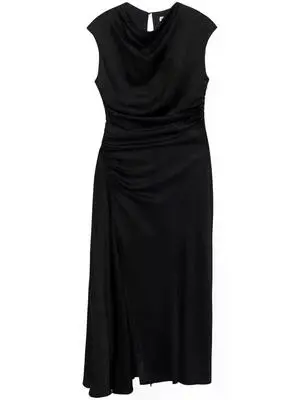 Simkhai Burke Asymmetric Draped Dress - Black