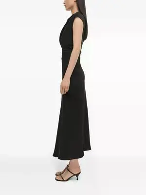 Simkhai Burke Asymmetric Draped Dress - Black
