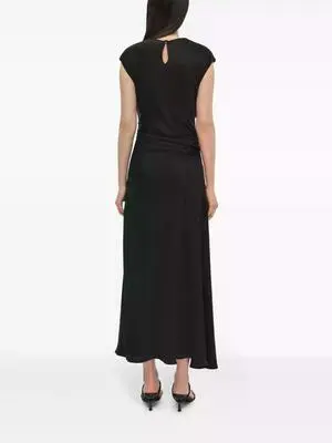Simkhai Burke Asymmetric Draped Dress - Black