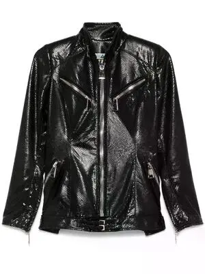 MITILIANE COUTURE Lizard Skin-effect Leather Jacket