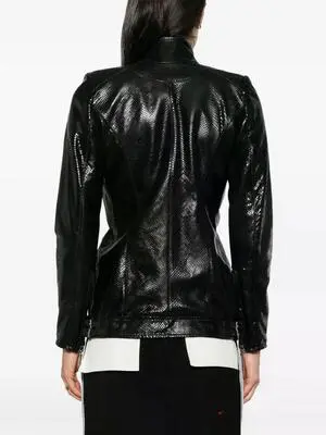 MITILIANE COUTURE Lizard Skin-effect Leather Jacket