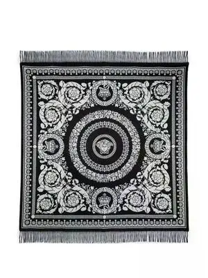 Versace Barocco Foulard Fringed Blanket