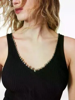 TWINSET Bead-embellished Knit Top